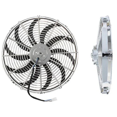 AEROFLOW 16" Chrome Electric Thermo Fan — Mount Performance Parts